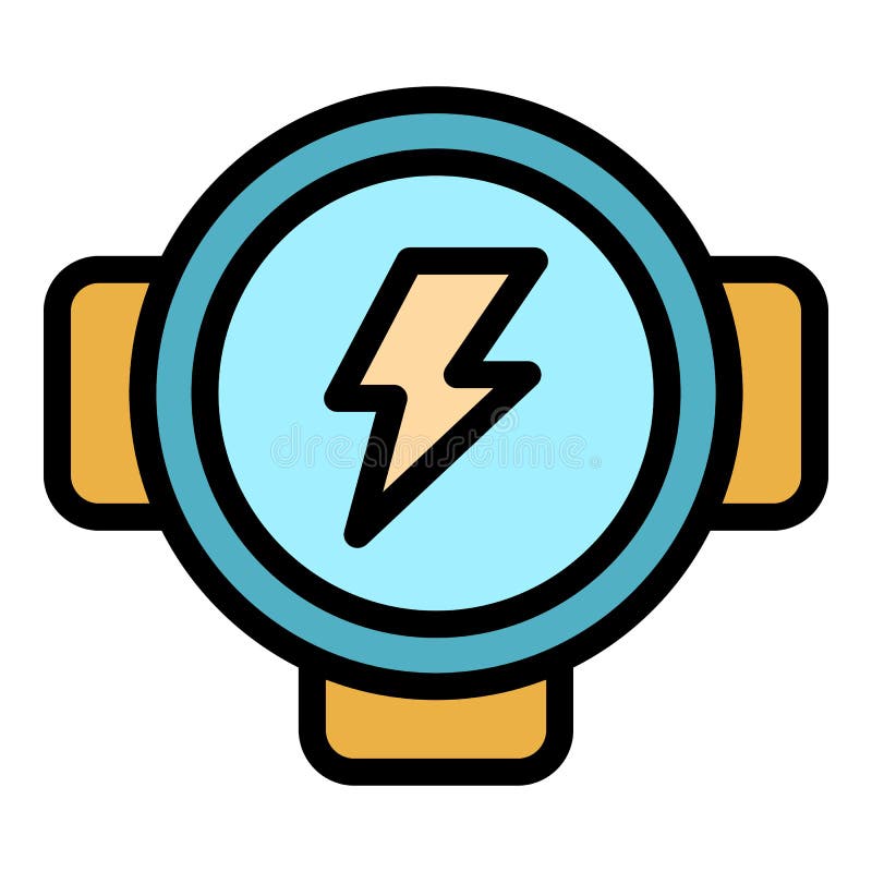 Round Energy Box Icon Color Outline Vector Stock Vector - Illustration ...