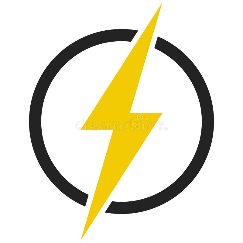 Round Energy Icon, Lightning Ring, Spark Lightning Discharge Energy ...