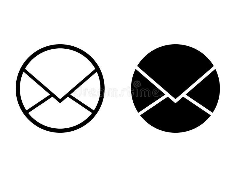 Round envelope stock vector. Illustration of internet - 152707768