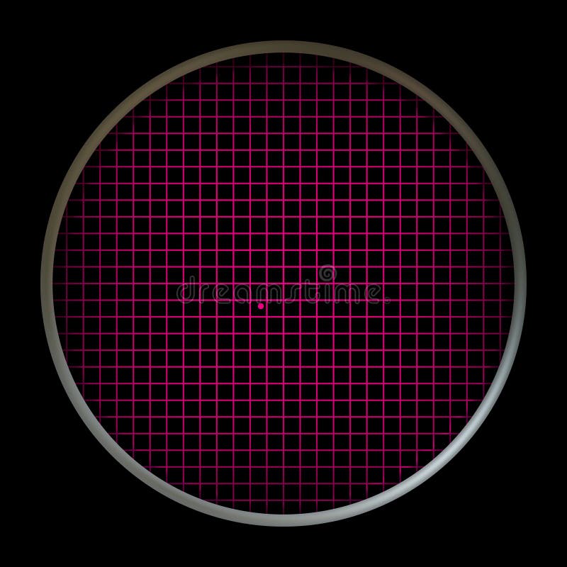 Round Equalizer Oscilloscope Screen Stock Illustration - Illustration ...