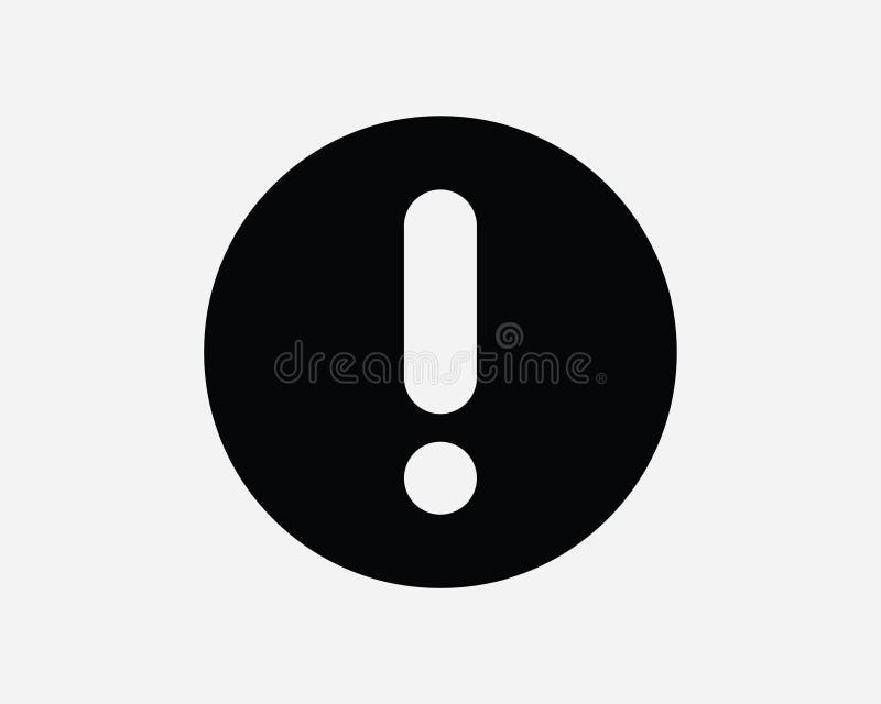 Error Round Icon. Exclamation Mark Point Danger Caution Alert Warning ...