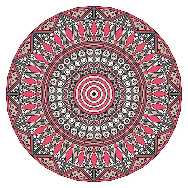 Round ethnic pattern stock vector. Illustration of ornamentation - 58936811