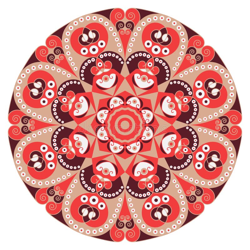 Round ethnic pattern stock vector. Illustration of moorish - 67689920