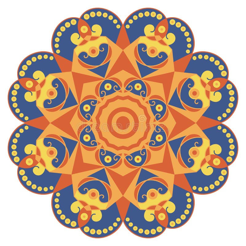 Round ethnic pattern stock vector. Illustration of carpet - 67689931