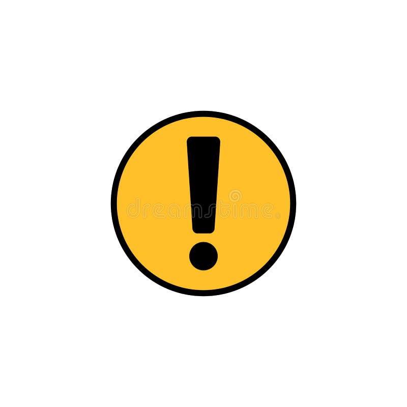 Round Exclamation Mark Icon. Vectors about Caution and Warning. Stock ...