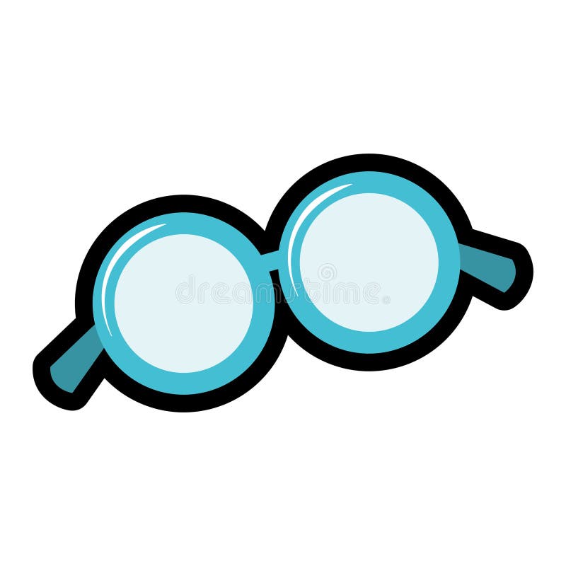 Round Eyeglasses Cartoon Icon. Vector Stock Vector - Illustration of ...