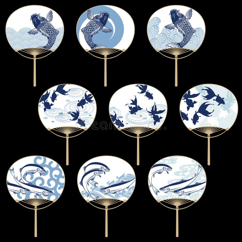 A Round Fan is a Japanese Hand-powered Ventilation Tool., Stock ...