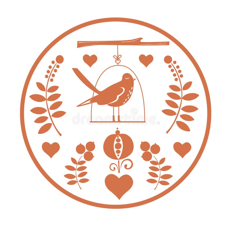 Round bird stock vector. Illustration of chick, formative - 68454170