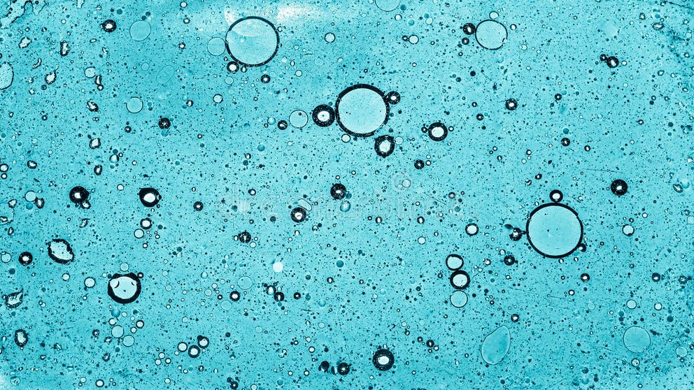 Round Fat Bubbles Float on the Water Surface Stock Image - Image of ...
