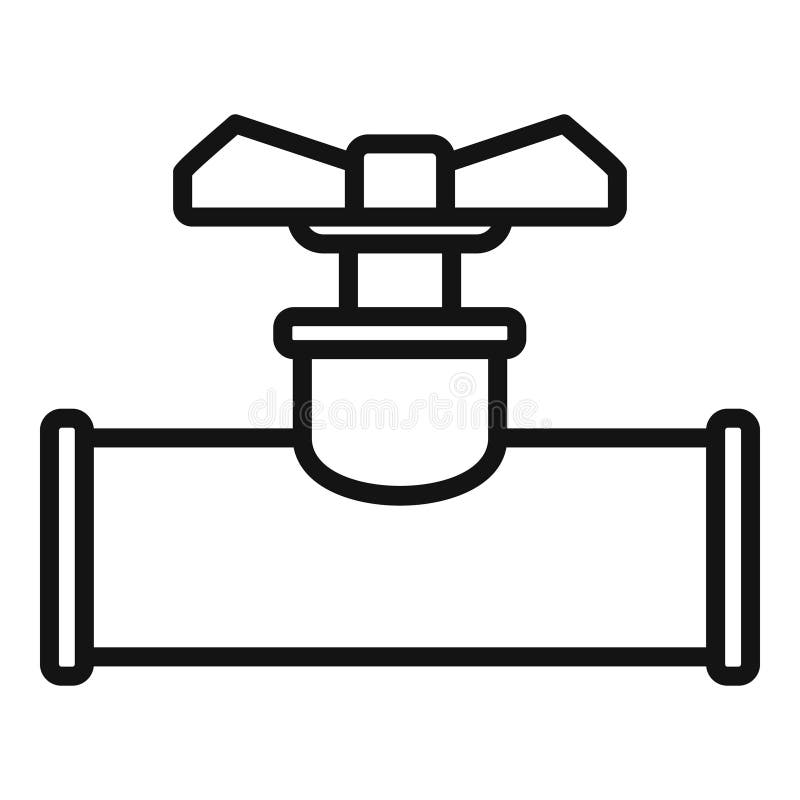 Round Faucet Icon Outline Vector. Water Pipeline Stock Vector ... Round Faucet Icon Outline Vector. Water Pipeline Stock Vector ...