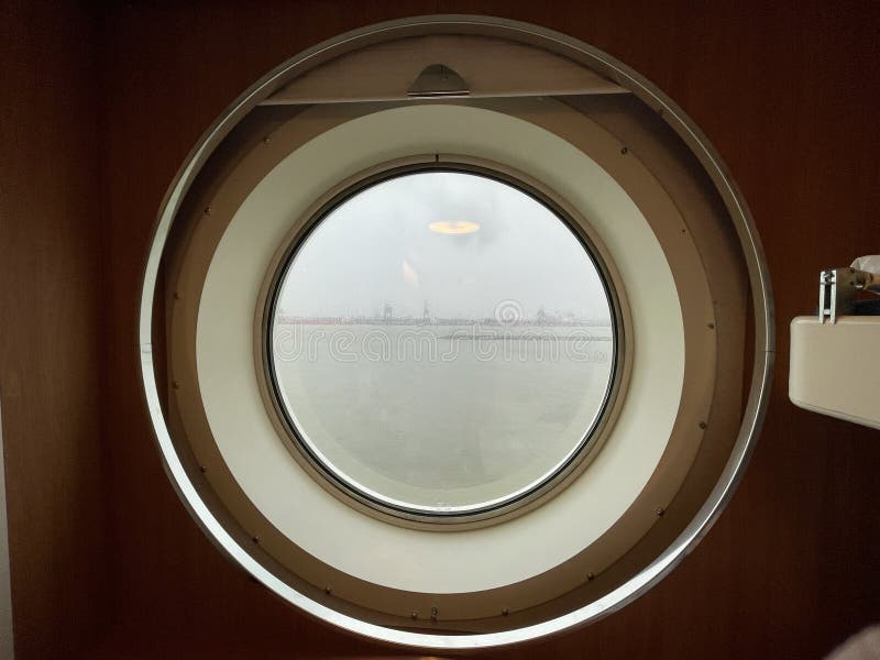 Round ferry cabin window stock photo. Image of ferry - 267204466