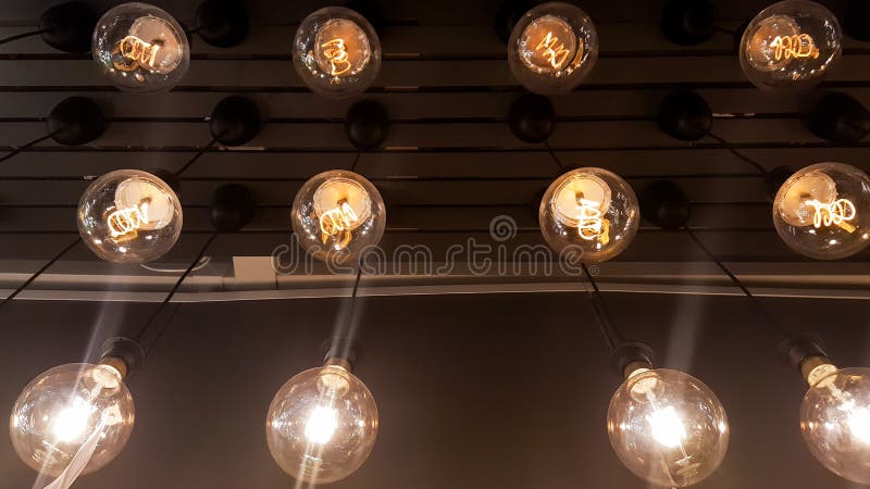 Round Filament Led Bulbs, Background Stock Photo - Image of diode ...