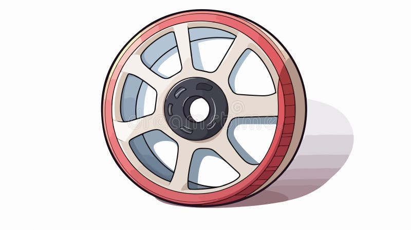 Round Film Strip Vector Drawing Cartoon Stock Vector - Illustration of ...