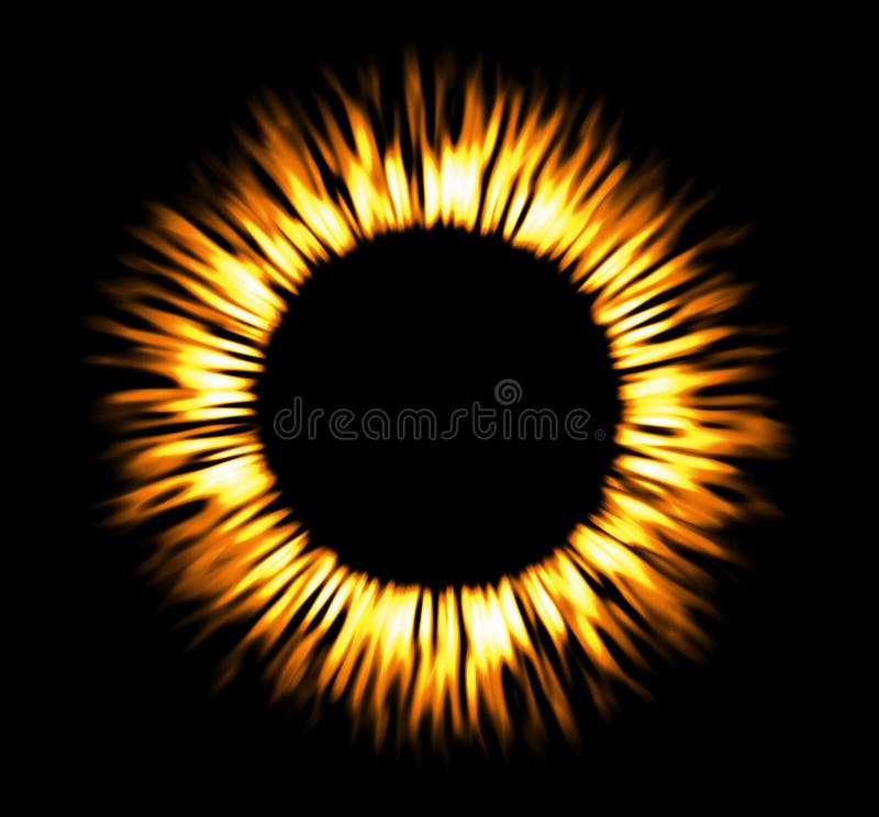 Round Fire Frame. Shining Circle Banner. Stock Illustration ...