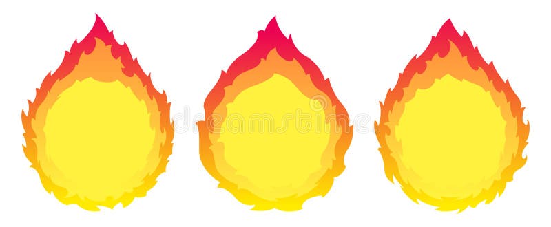 Round fire frames stock vector. Illustration of fire - 188709722
