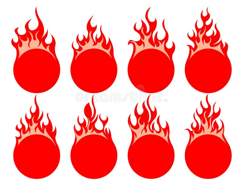 Bonfire icon set stock vector. Illustration of campfire - 231264722