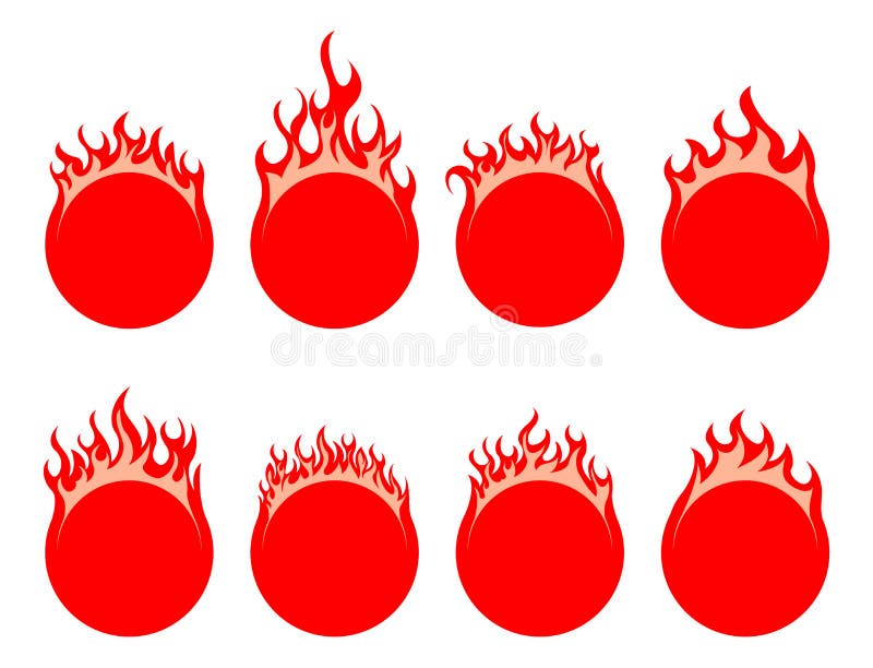 Round Fireball. Design Element Stock Vector - Illustration of sign ...