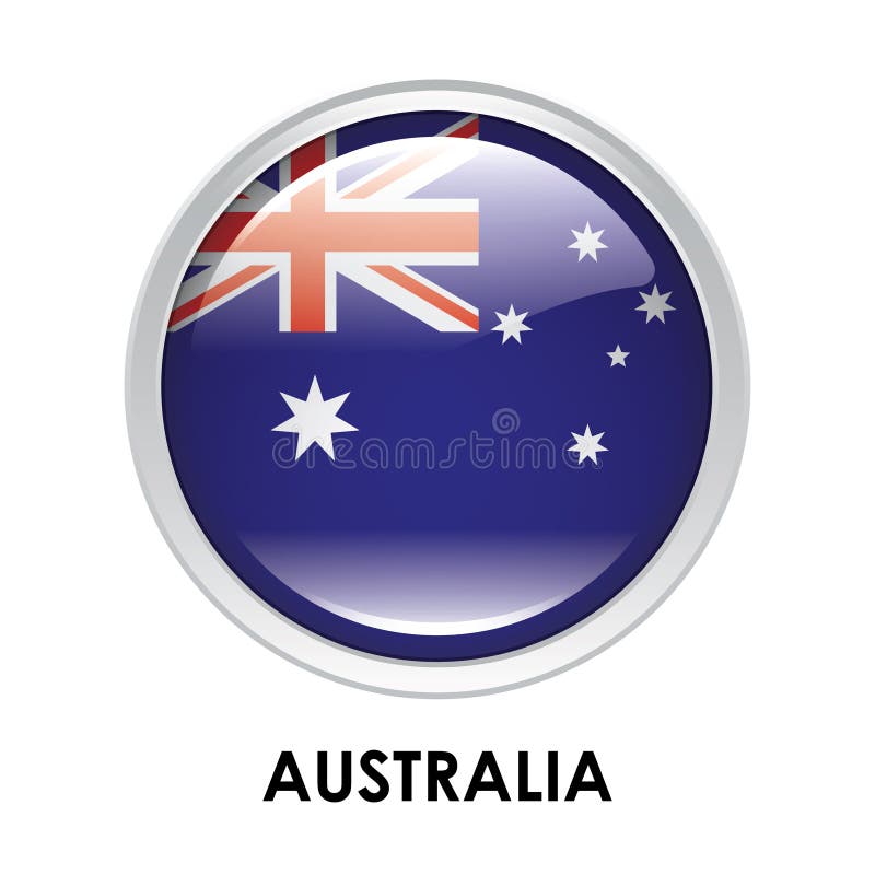 Round flag of Australia stock illustration. Illustration of round ...