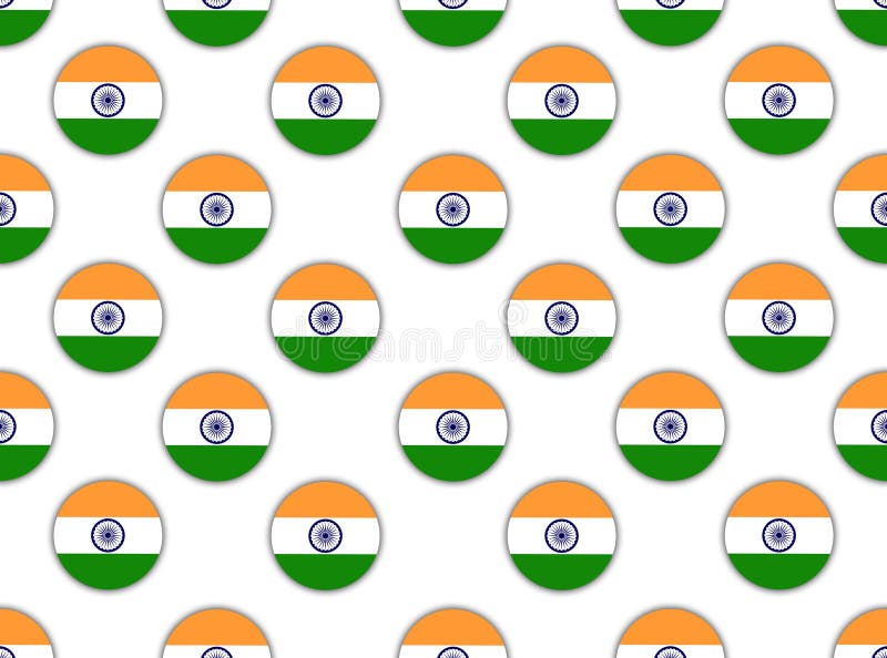 Round Flag Background. 15th of August Indian Flag Pattern Background on ...