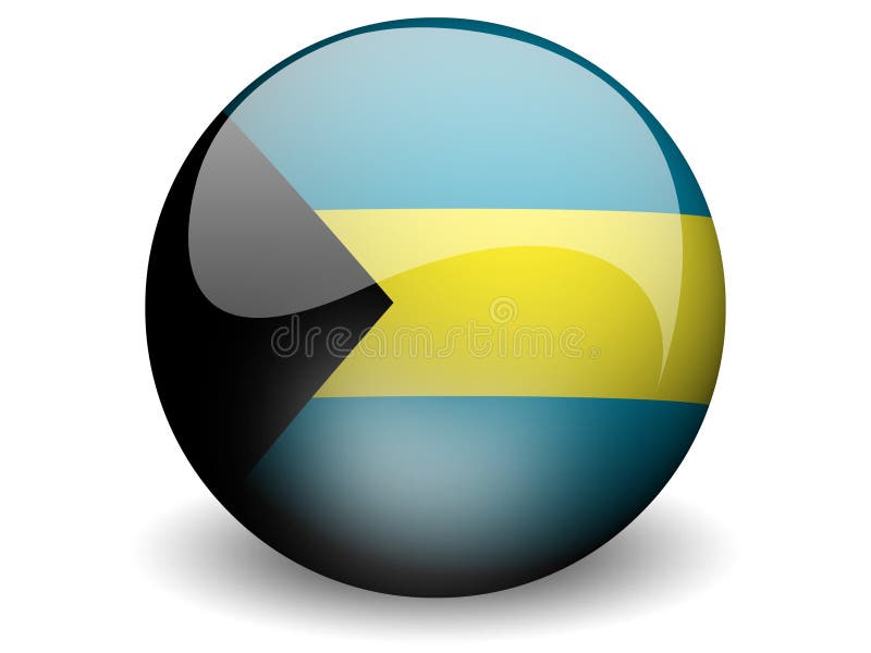 Round Flag of Bahamas stock illustration. Illustration of state - 4620026