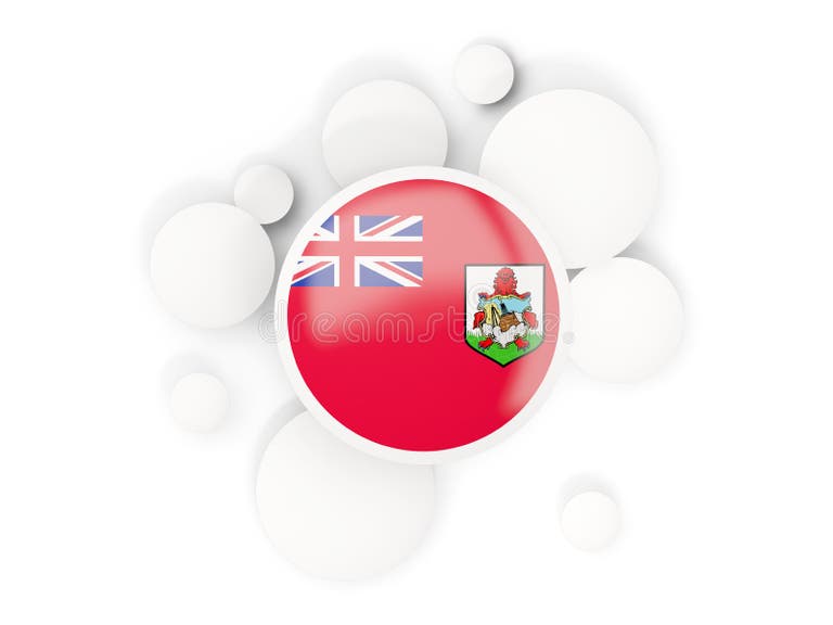 Round Flag of Bermuda with Circles Pattern Stock Illustration ...