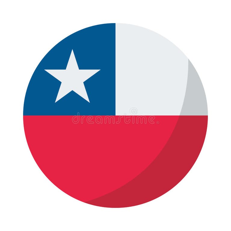Round flag of chile stock vector. Illustration of badge - 232989999