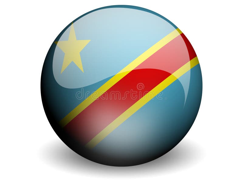 Round Flag Of Congo Kinshasa Stock Illustration Image 4640755