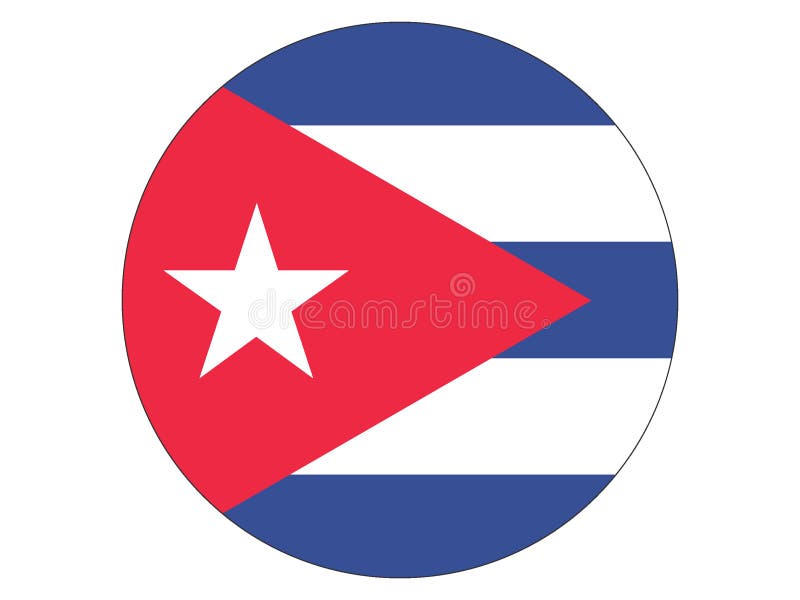 Round Flag of Cuba stock vector. Illustration of isolated - 134037508