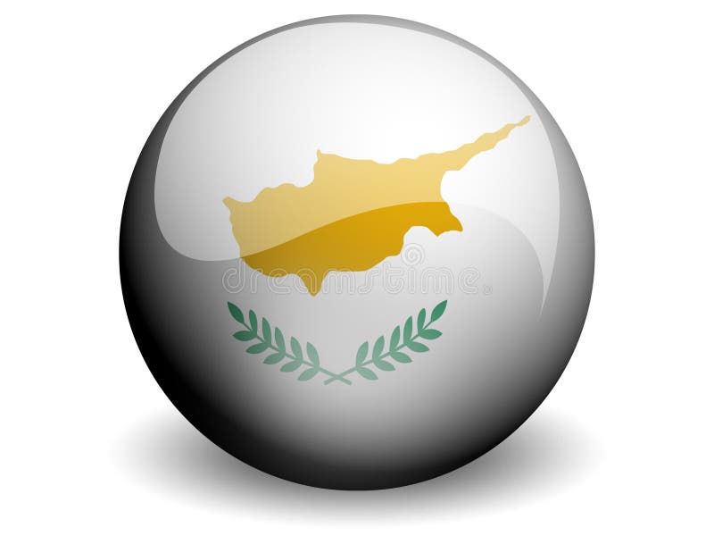 Round Flag of Cyprus stock illustration. Illustration of flag - 4964821