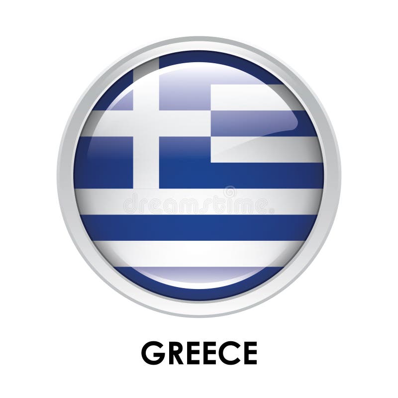 Greece Button Flag Round Shape Stock Illustrations – 126 Greece Button ...