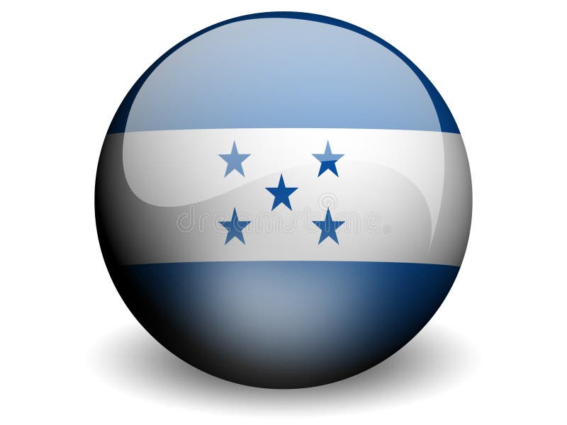 Round Flag of Honduras stock illustration. Illustration of button - 4667701