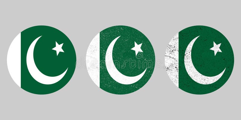 A Round Flag. an Illustration of the Pakistan Round Flag. Stock Vector ...