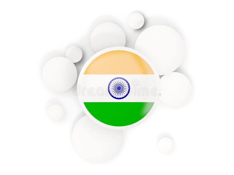 Round Flag of India with Circles Pattern Stock Illustration ...