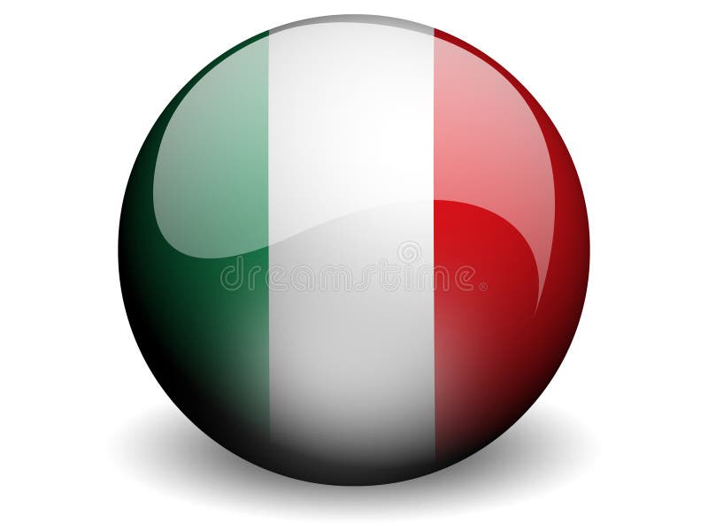 Round Flag of Italy stock illustration. Illustration of europe - 4577363