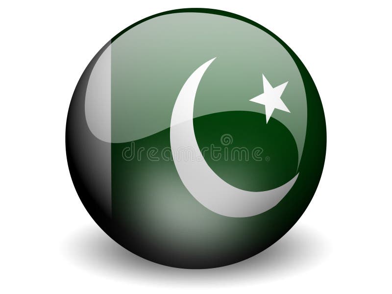 Round Flag of Pakistan stock illustration. Illustration of color - 4896554