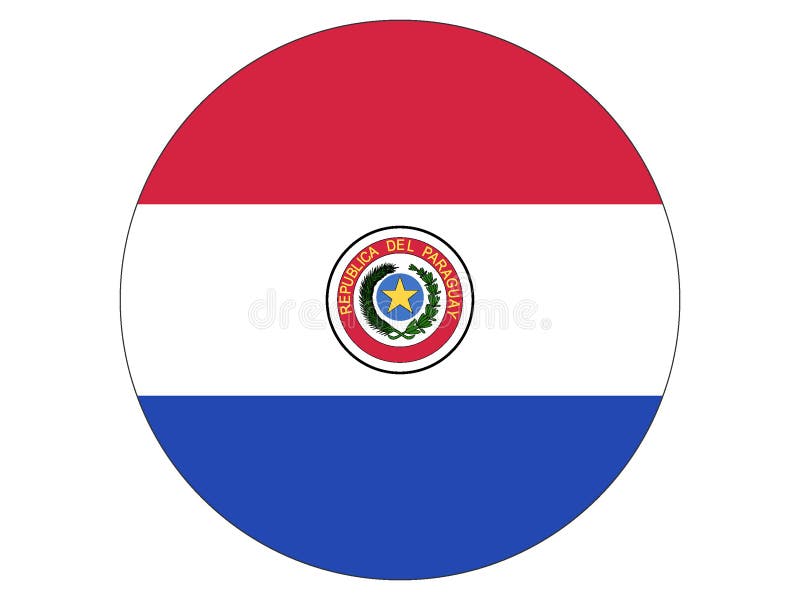 Round Flag of Paraguay stock vector. Illustration of nauru - 134283302 Round Flag of Paraguay stock vector. Illustration of nauru - 134283302