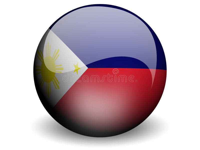 Round Flag of Philippines stock illustration. Illustration of country ...