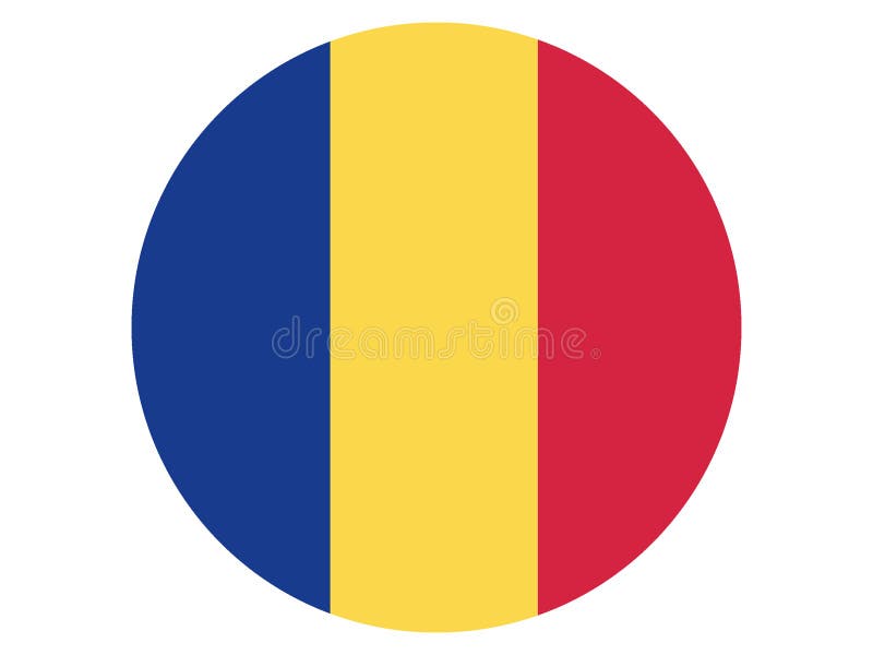 Round Flag of Romania stock vector. Illustration of canada - 134377757