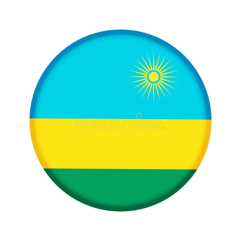 Round flag of Rwanda stock illustration. Illustration of rwanda - 357103266