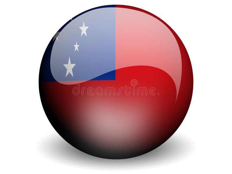 Round Flag of Samoa stock illustration. Illustration of flag - 4909290