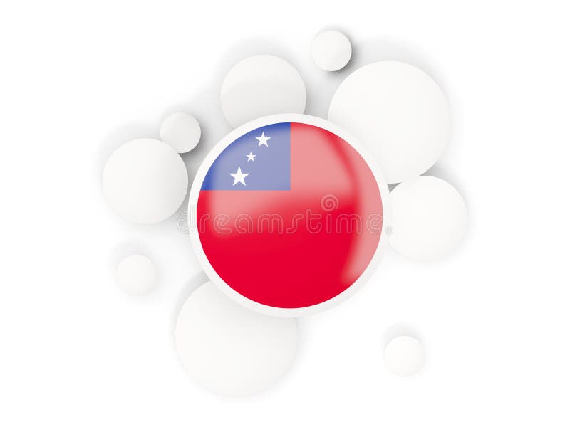 Round Samoa badge. stock vector. Illustration of learn - 178463389