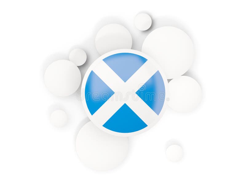 Round Flag of Scotland with Circles Pattern Stock Illustration ...