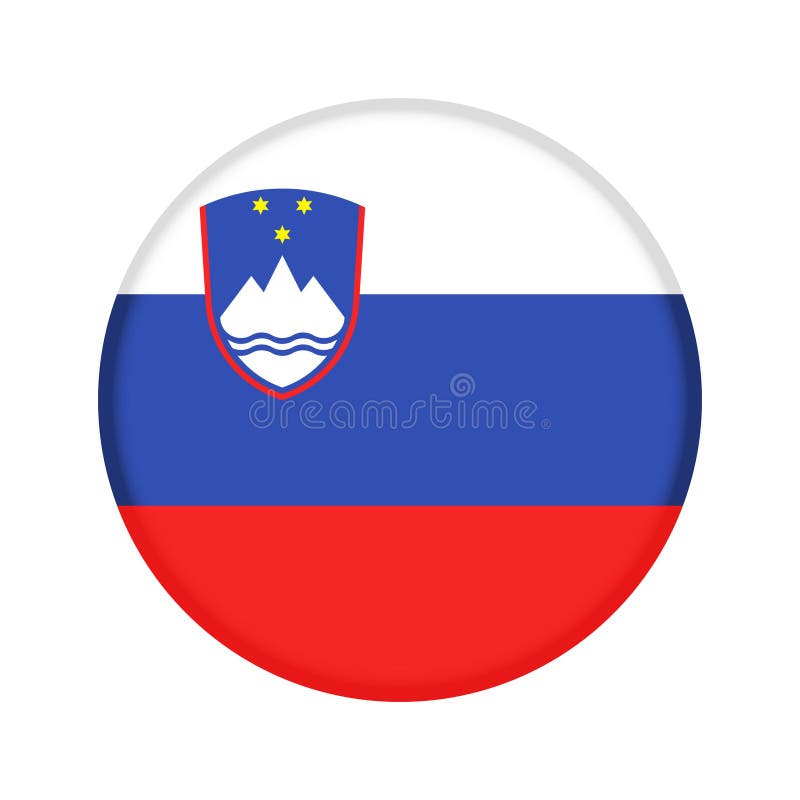 Round flag of Slovenia stock illustration. Illustration of slovenia ...