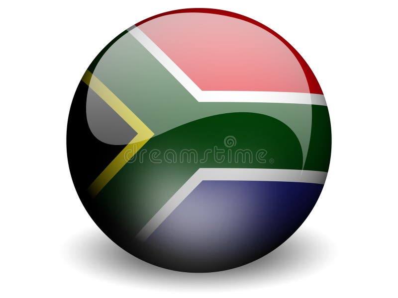 Round Flag of South Africa stock illustration. Illustration of country ...