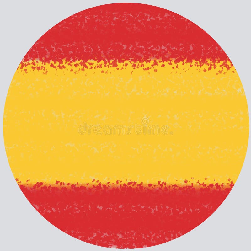 Round flag of Spain stock illustration. Illustration of icon - 245820208