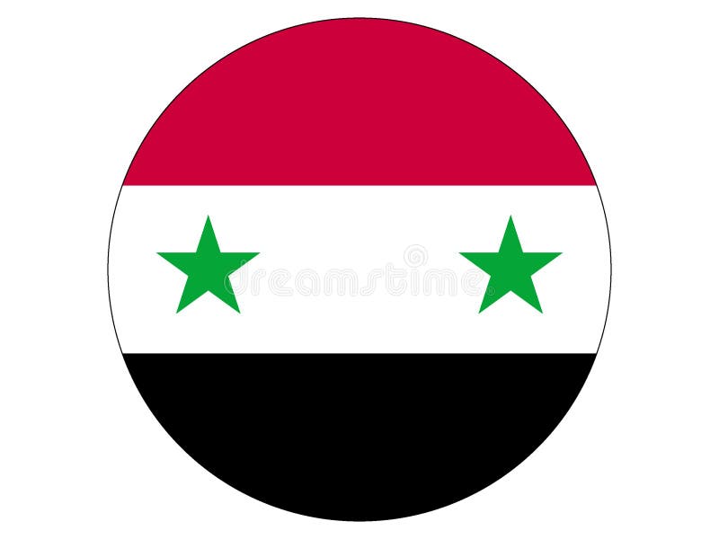 Round Flag of Syria stock vector. Illustration of syria - 131006773