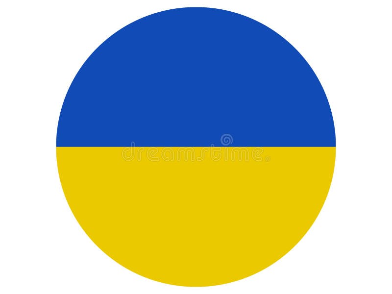 Round flag of Ukraine stock vector. Illustration of asia - 131008314