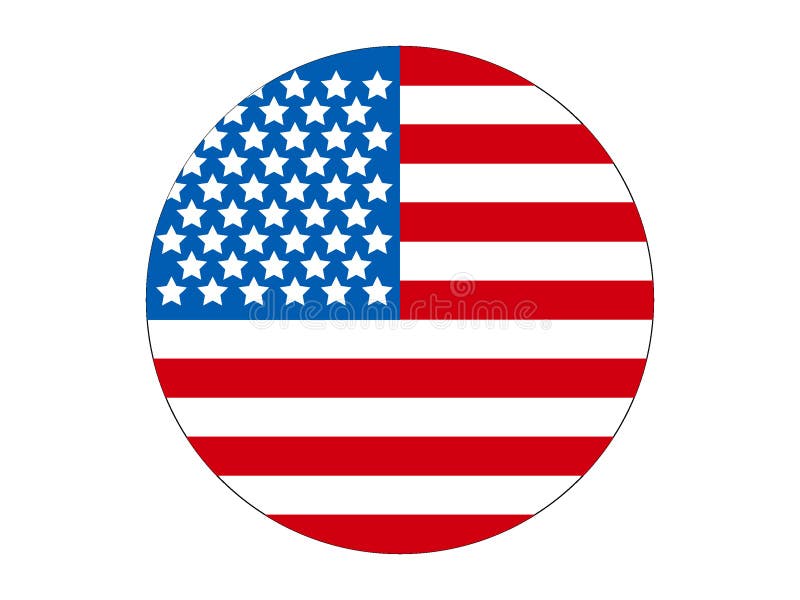 Round flag of USA stock vector. Illustration of cyprus - 131004665