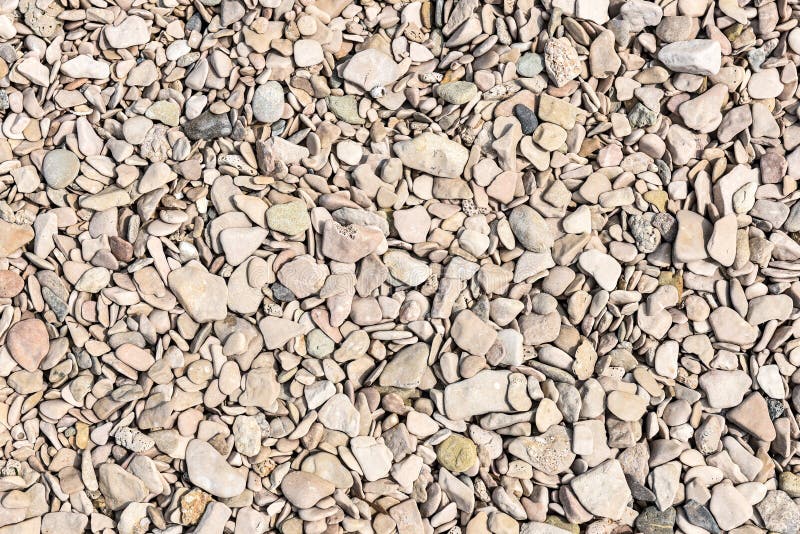 Flat Pebble Textured Natural Stone Background, Top View. Flat Stones ...