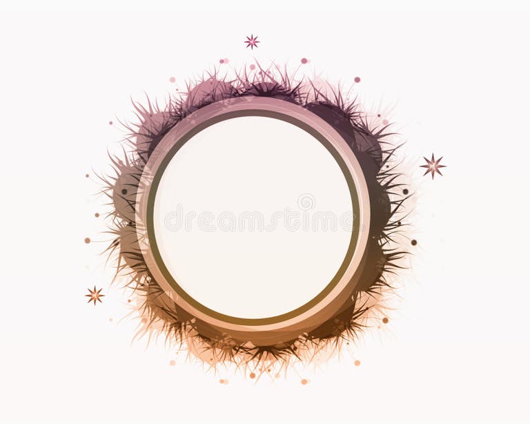Round Floral Banner stock illustration. Illustration of bloom - 3398837